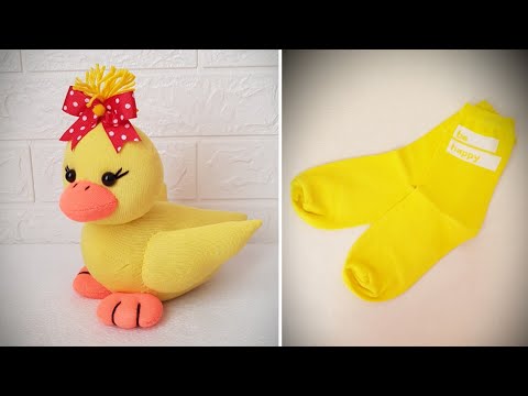 😍ÇORAPTAN SÜPER GERİ DÖNÜŞÜM FİKRİ/💥Oyuncak Ördek Yapılışı😍Çok tatlı oldu