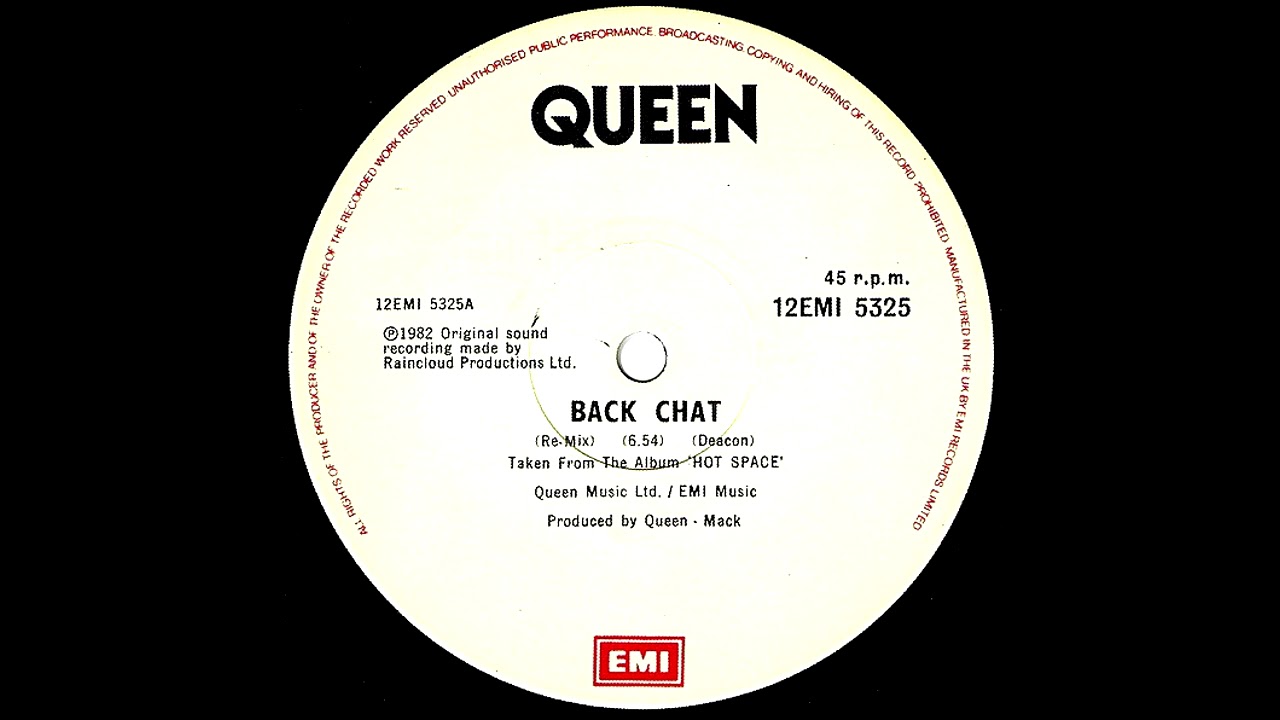 Queen - Back Chat (Re-Mix) 1982 - YouTube