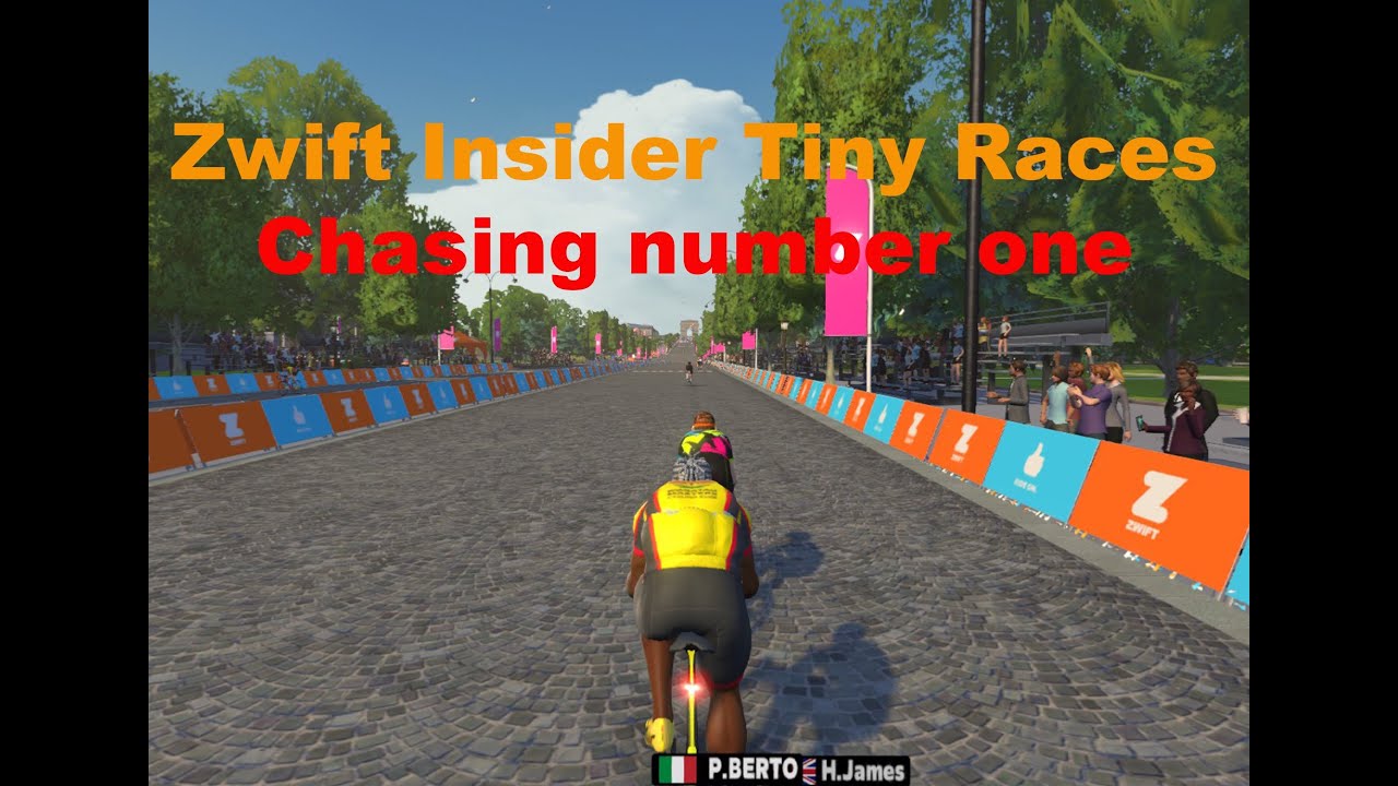 Zwift Insider Tiny Race Apr 6th. The Chase for First. - YouTube