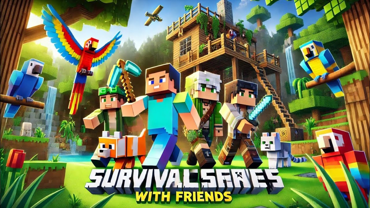 Starting A New Minecraft Survival Series With My Friends🤩🤩🤩. Episode (1 ...