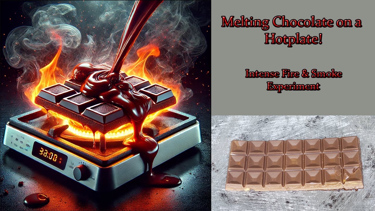 🔥 Melting Chocolate on a Hotplate! Intense Fire & Smoke Experiment 🍫🔥 ...