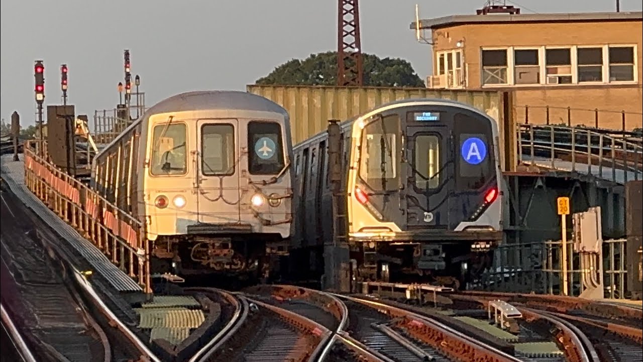 R46 JFK Express at Rockaway Blvd Station (2025) - YouTube