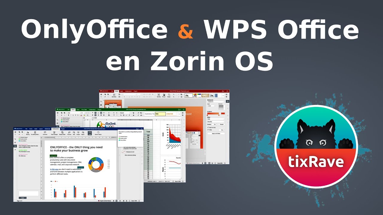 OnlyOffice, WPS Office en Zorin OS 17 y basados en Debian - YouTube