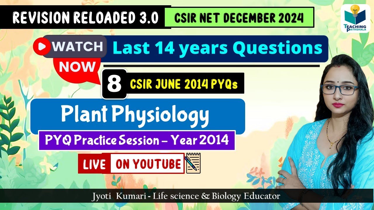 2014 June - CSIR NET Solved Questions || Plant Physiology || CSIR NET ...