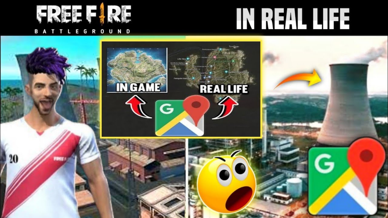 Free Fire Map In Real Life 😱 | Searching All Free Fire Places In Google ...