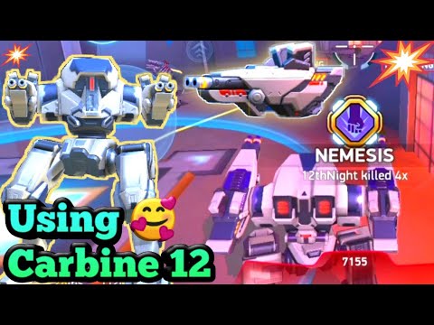 First time using Carbine 12🥰🥰🥰,Mech arena robot showdown - YouTube