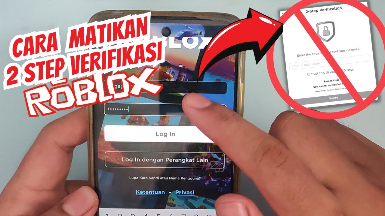 CARA MENONAKTIFKAN 2 STEP VERIFIKASI DI ROBLOX HP TERBARU 2024 - YouTube