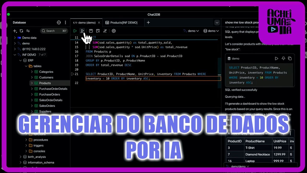 Chat2DB: Como Usar a IA para Revolucionar Sua Gestão de Bancos de Dados! (Tutorial Completo ...