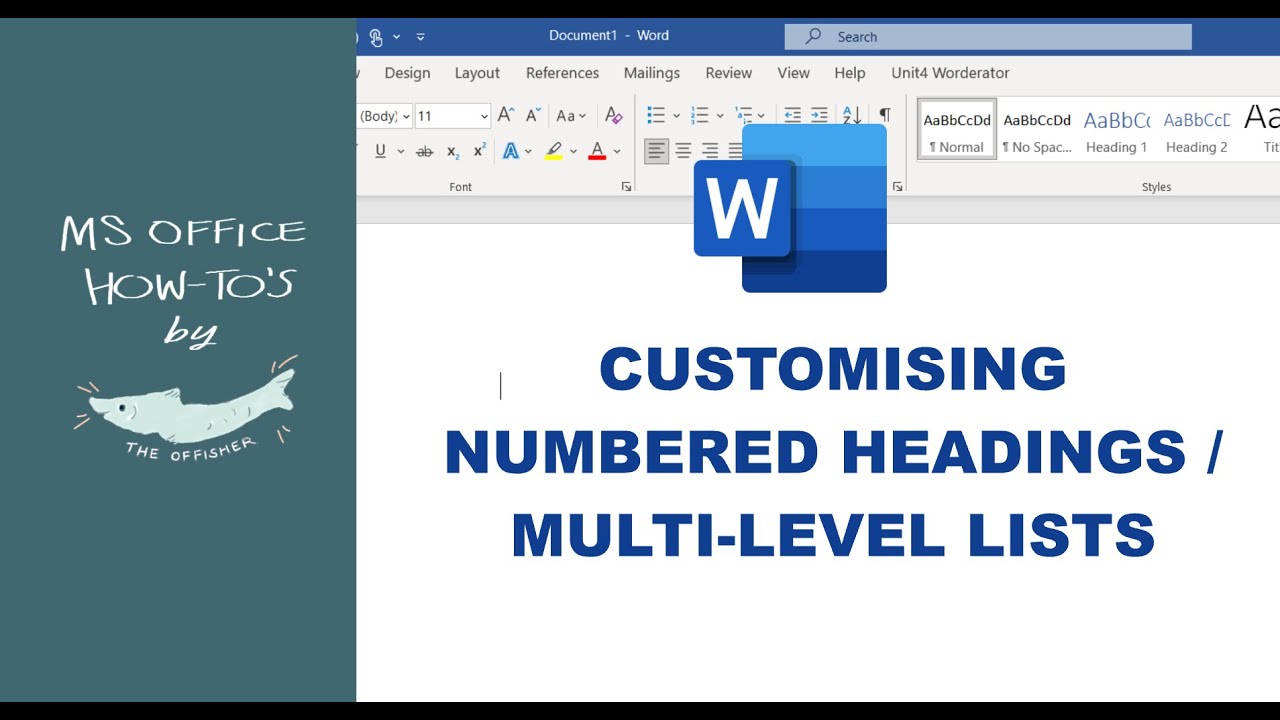 How To Automatically Add Numbering To Headings MS Word YouTube How To Automatically Add Numbering To Headings MS Word YouTube