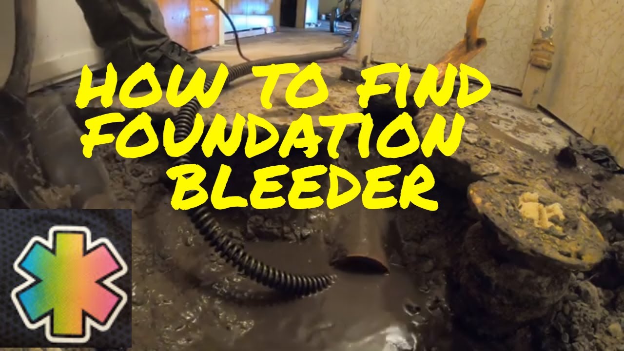 How to find foundation storm bleeder - YouTube