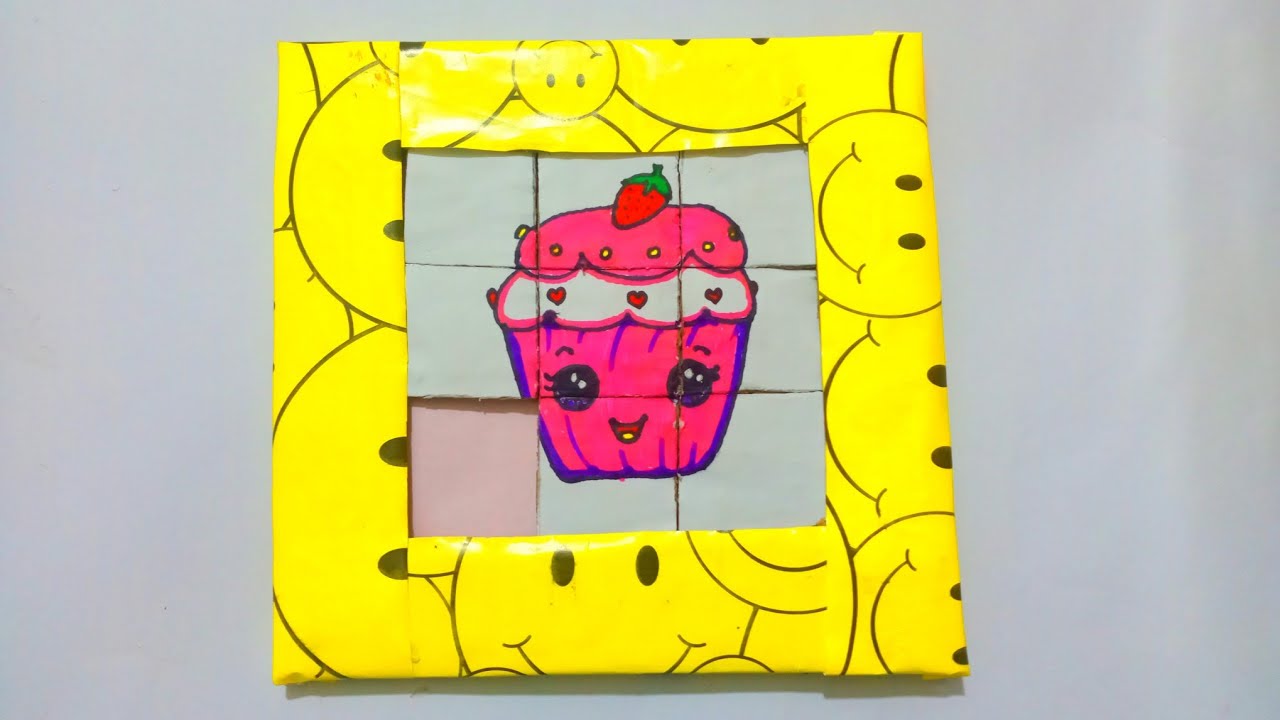 How to make a cardboard puzzle || paper puzzle game project || craft ...