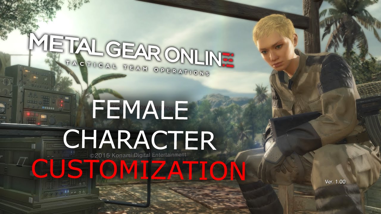 Metal Gear Online 3 - Female Character Customization - YouTube