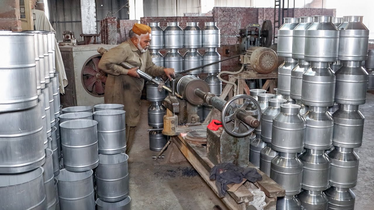 Incredible Process of Making Milk Cans | Factory Manufacturing Process ...