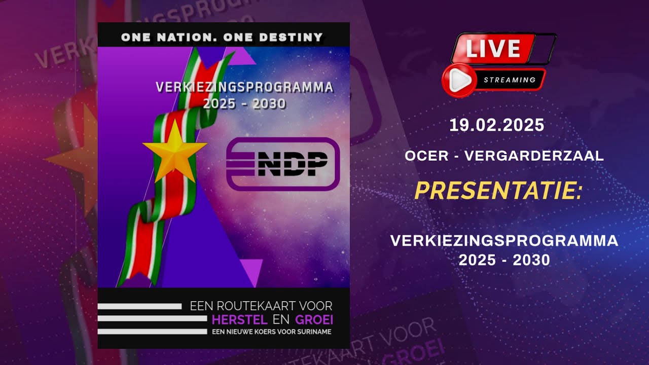 PRESENTATIE 19/02/2025 #NDP2025 - VERKIEZINGSPROGRAMMA 2025 - 2030 - YouTube