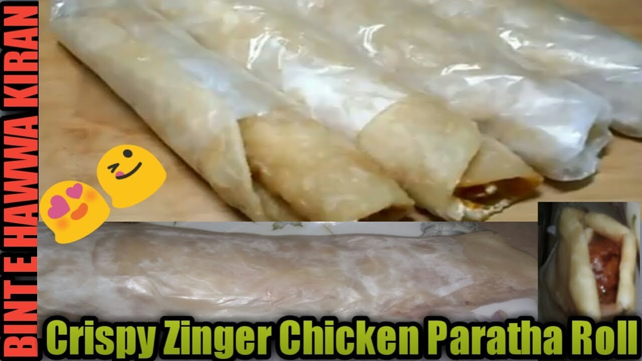 Crispy Zinger Chicken Paratha Roll | Chicken Paratha Roll | KFC Style ...