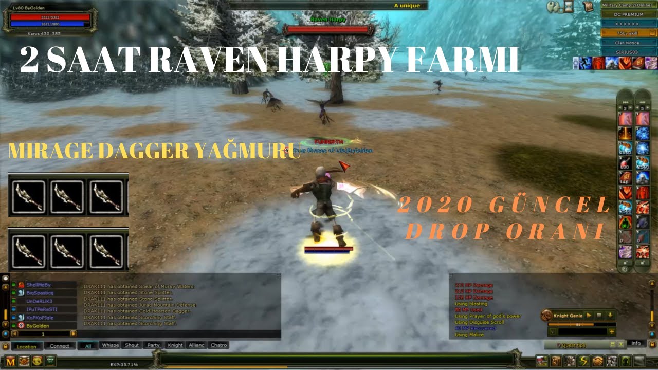 2 Saatlik Raven Harpy Farmı // Solo Farm Serisi #1 // Knight Online ...