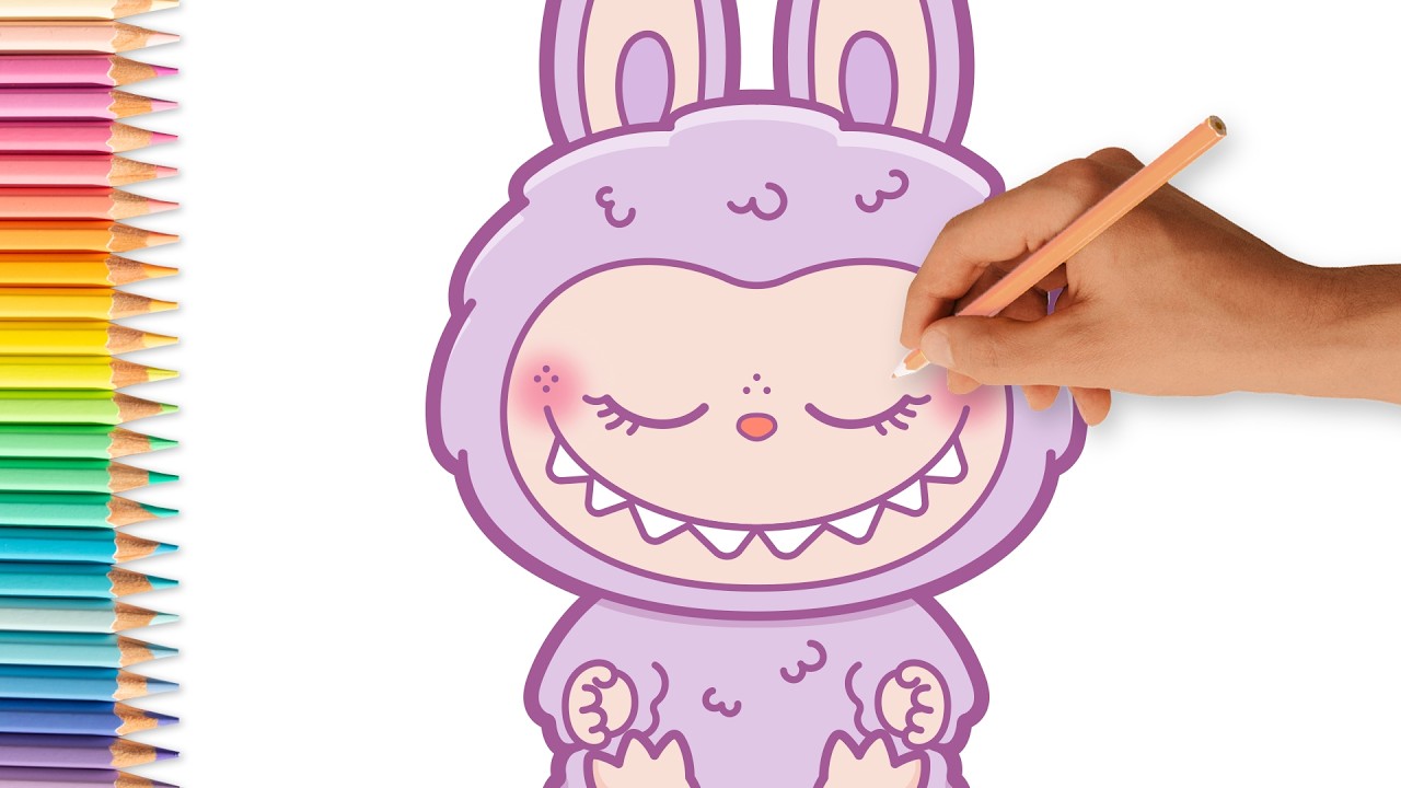 How to Draw Labubu Have Seat 💜 Step-by-step - YouTube