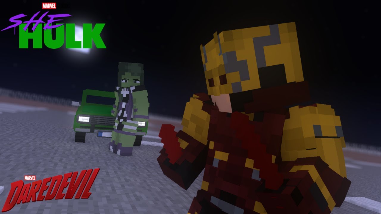 Minecraft Daredevil in She-Hulk | SHE-HULK vs Daredevil fight scene ...