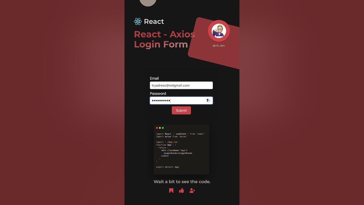 React Axios Login Form - YouTube