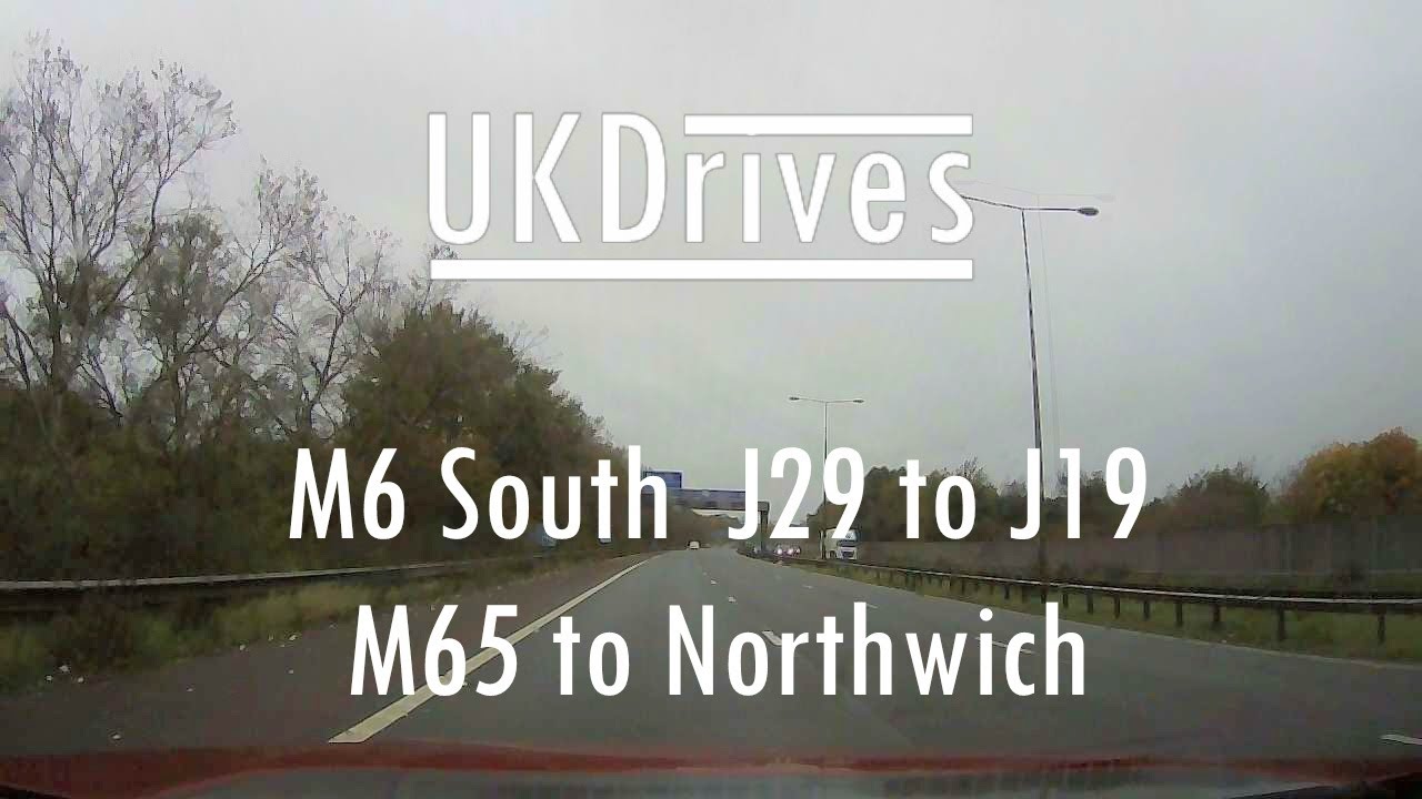 Motorway Drives - M6 South from Junction 29 to Junction 19 - YouTube