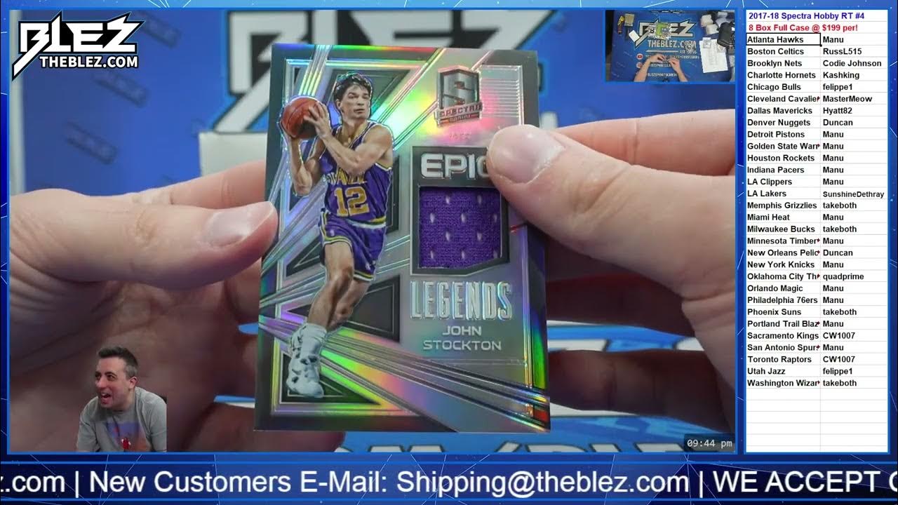 2017-18 Panini Spectra Hobby NBA 8 Box Full Case Break #4 Random Team - YouTube