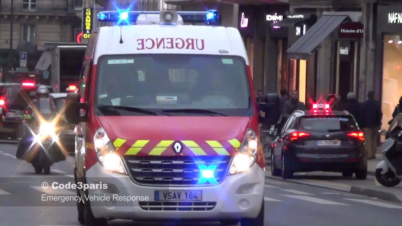 BSPP VSAV 184 // Paris Fire Dept. Ambulance - YouTube
