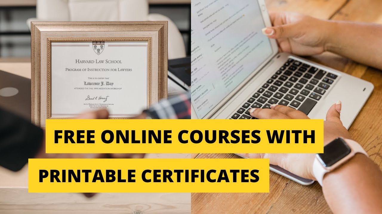 Free Online Courses With Printable Certificates - YouTube