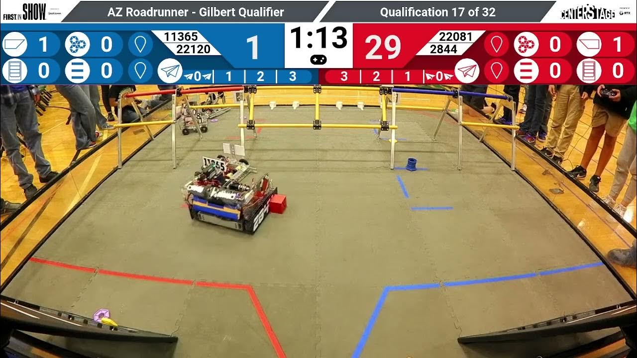 Arizona FIRST Tech Challenge 2023-2024 Roadrunner Qualifier - Q17 - YouTube