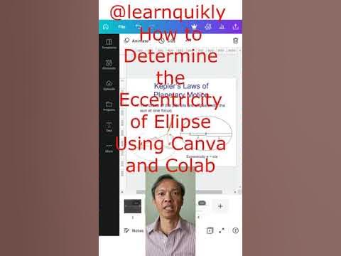 Finding the Eccentricity of an Ellipse Using Canva and Colab #astronomy ...