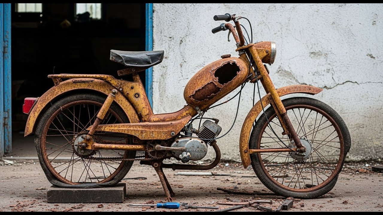 Restoring a 1971 BABETTA 207 – Vintage Pedal Motorcycle Revival - YouTube