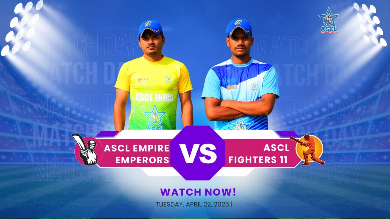 Live Match | Ascl Fighters 11 U-23 vs Ascl Empire Emperors U-23 Match-1 ...