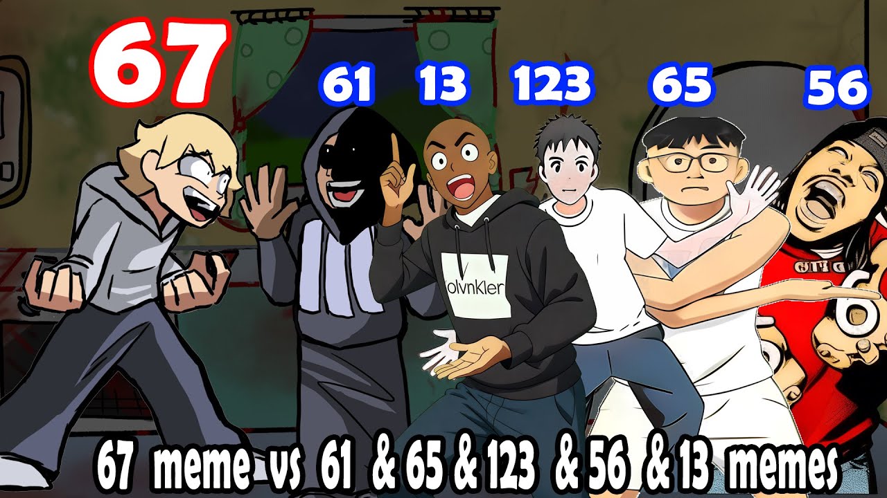 fnf 67 VS 61 & 65 & 123 & 56 & 13 All meme Animation song -Friday Night ...