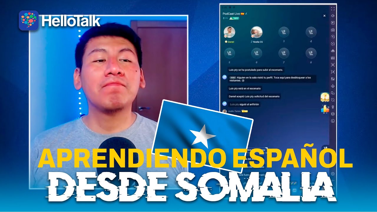 En Hello Talk, con Aisha desde Somalia, aprendiendo español y ¿una fam ...