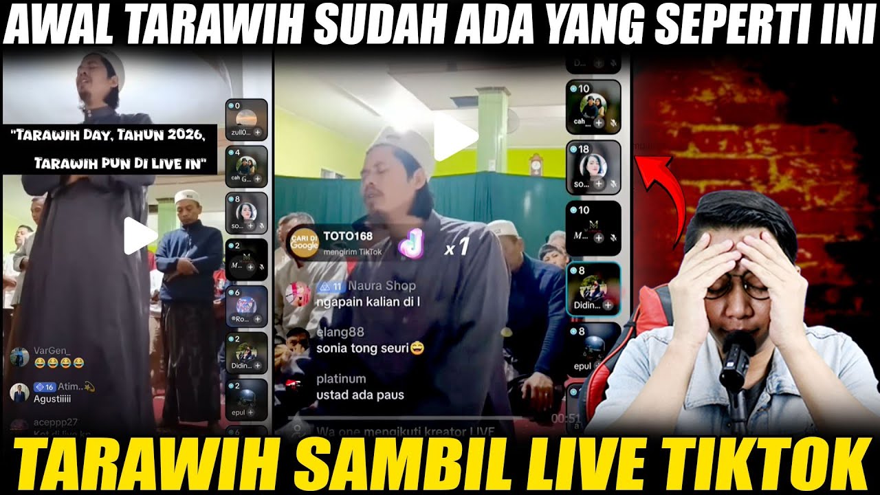 TarawiH Terlaknat Imamnya Live Tiktok Sambil Ngecek Gif - YouTube