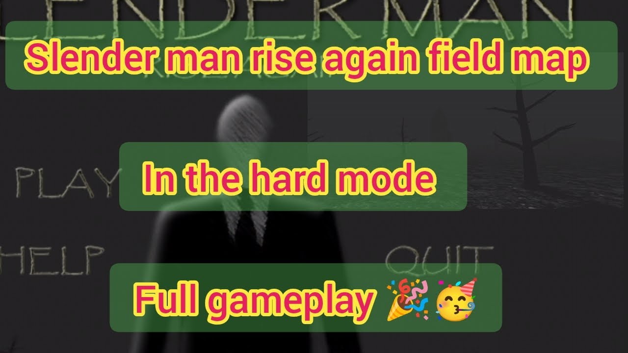 Slender Man rise again hard mode full gameplay - YouTube