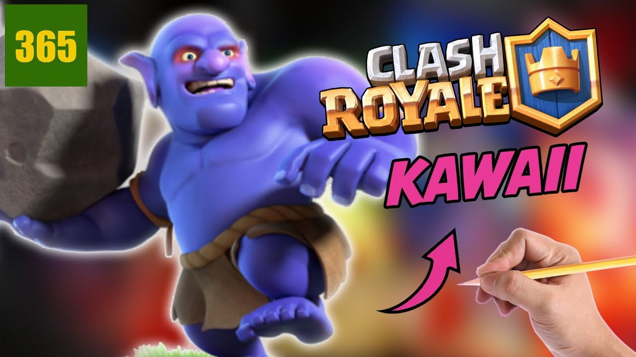 COMMENT DESSINER BOWLER CLASH ROYALE KAWAII - CLASH OF CLANS CHALLENGE ...