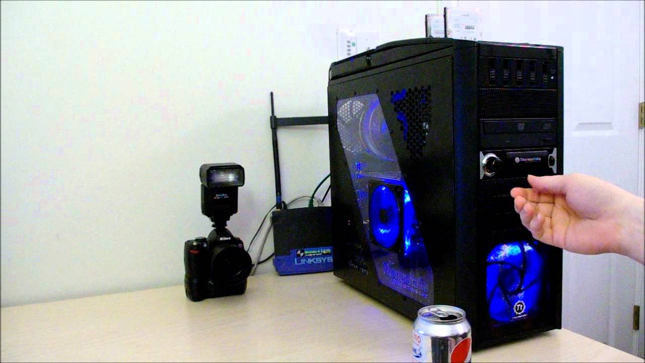 Thermaltake Xray Cup Holder and Lighter in Tt V9 BlacX - YouTube