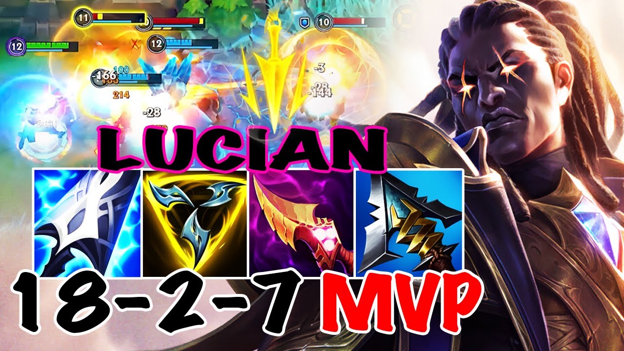 WILD RIFT LUCIAN ADC GAMEPLAY | 18 -2 -7 MVP | LUCIAN BUILD RUNES - YouTube