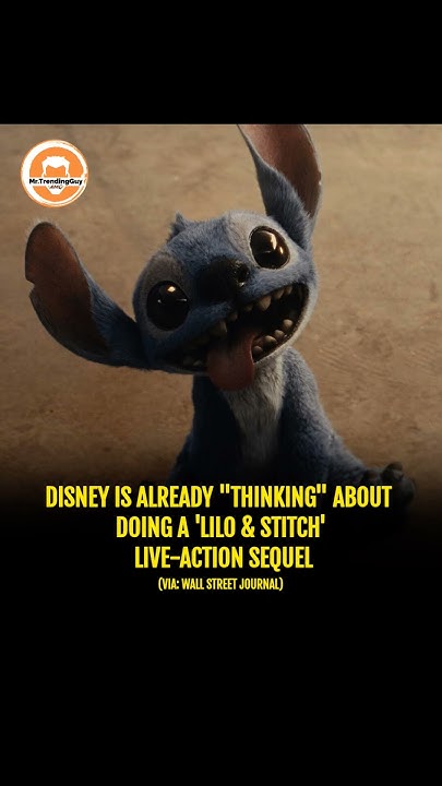 Disney is already "thinking" about doing a 'LILO & STITCH' live-action sequel #disney - YouTube