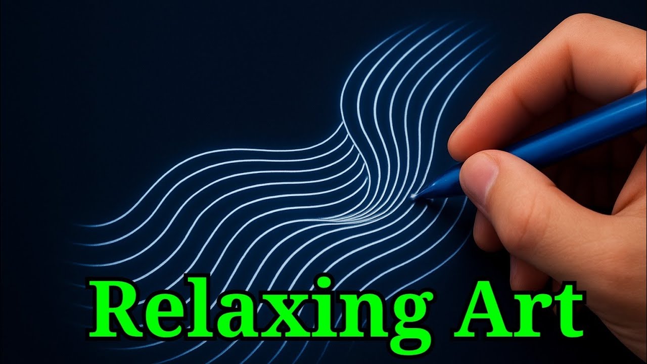 Relaxing Art | Satisfying Drawing Using Only a Pen #satisfying #drawing ...