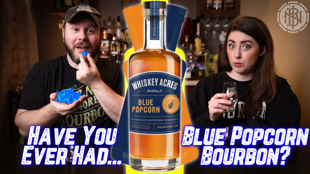 Whiskey Acres Blue Popcorn Bourbon - Short & Sweet Review - YouTube