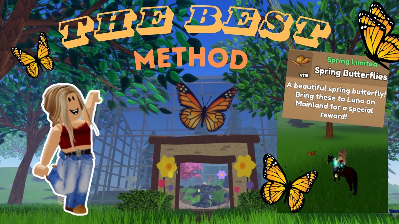 The BEST method to get butterflies quick! | WHI Roblox - YouTube