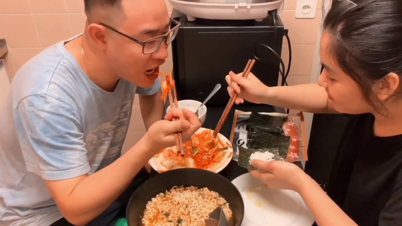 COOKING & EATING KOREAN FOOD (Homemade KIMCHI) | Couple’s Life - YouTube