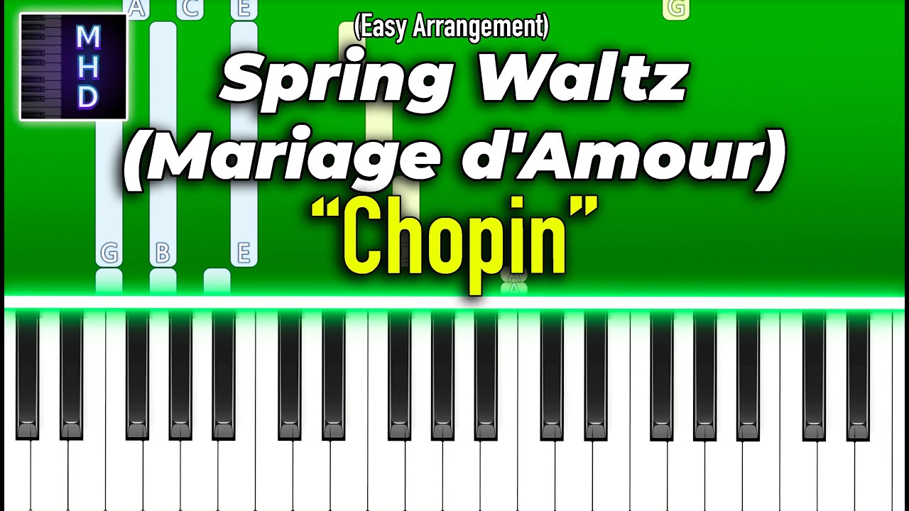 Chopin - Spring Waltz - Mariage d'Amour - Piano Tutorial (EASY ...