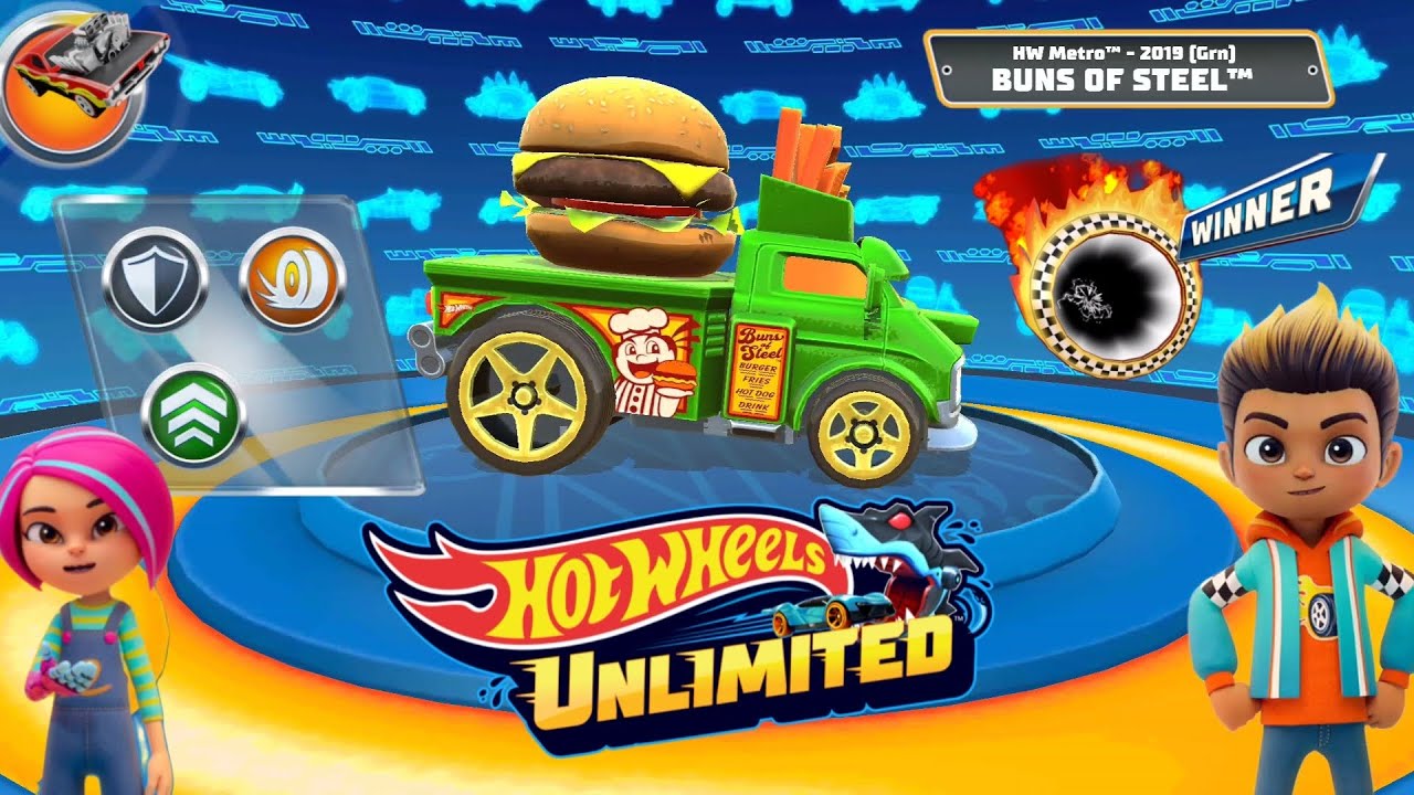 Hot Wheels Unlimited Monster Truck : Let's race Buns Of Steel In My New ...