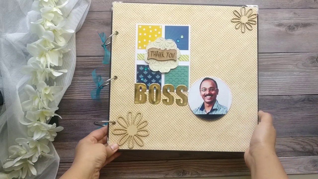 Farewell Album for Boss | Thank you album | Scrapbook for Colleague ...