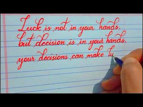 Quote:Always trust yourself||beautiful Cursive handwriting practice# ...