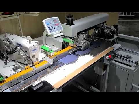 AUTOMATIC BACK POCKET HEMMING MACHINE, MODEL SP-380-JF - YouTube