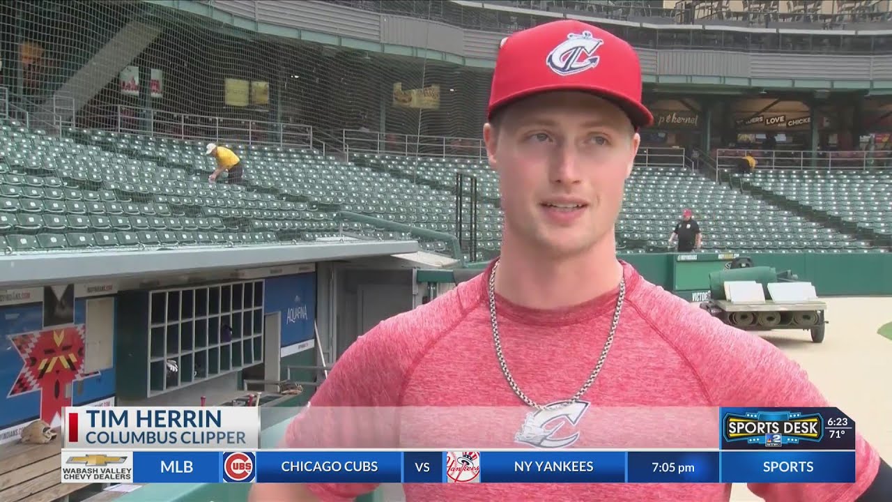 Tim Herrin returns to area with Triple A Columbus Clippers - YouTube