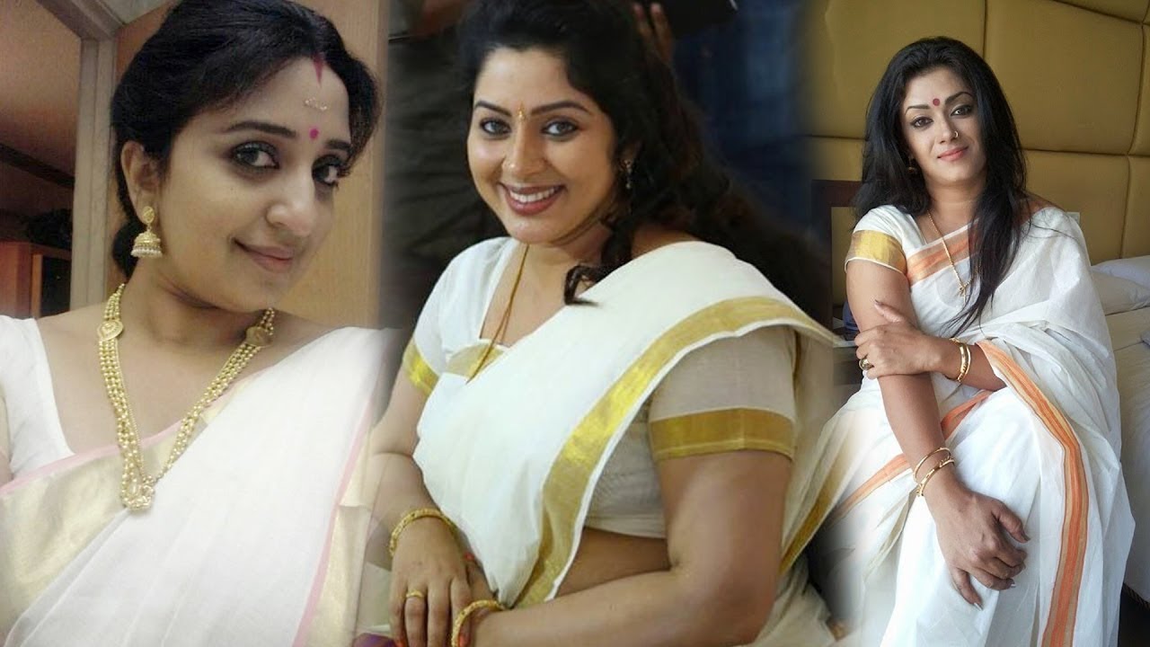 Malayalam Actresses In Kerala Saree - Photoshoot Video - (കേരള സാരിയി ...